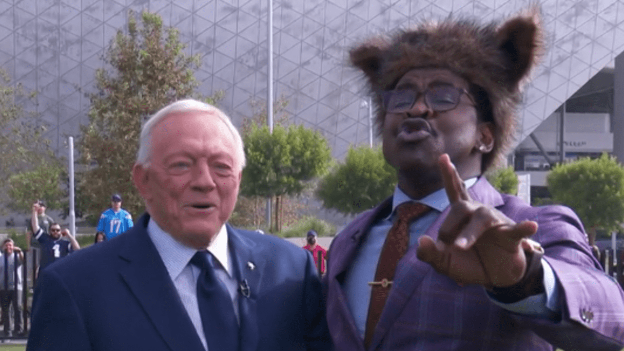 NFL Network's Michael Irvin, Dallas Cowboys owner Jerry Jones share a ...