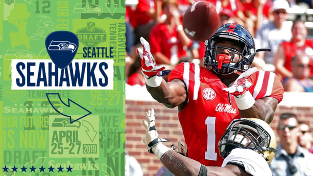 Seattle Seahawks select Mississippi wide receiver D.K. Metcalf No. 64 ...