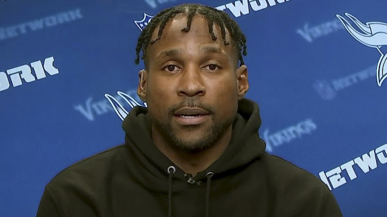 Minnesota Vikings cornerback Patrick Peterson reacts to wide receiver ...