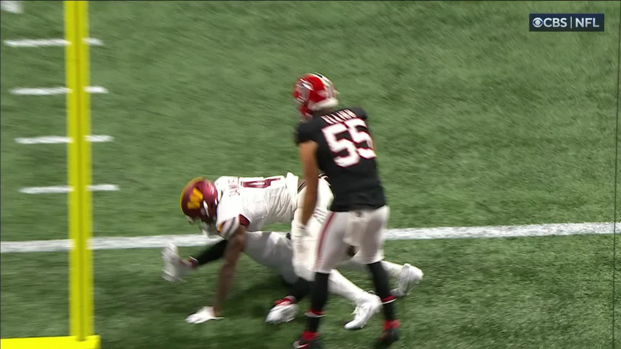 Washington Commanders quarterback Sam Howell throws laser to wide ...