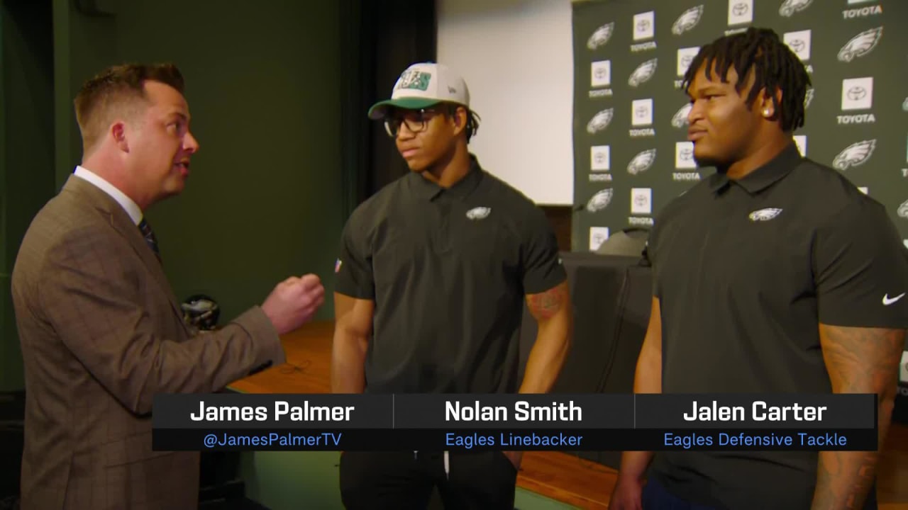 Philadelphia Eagles defensive tackle Jalen Carter, linebacker Nolan ...