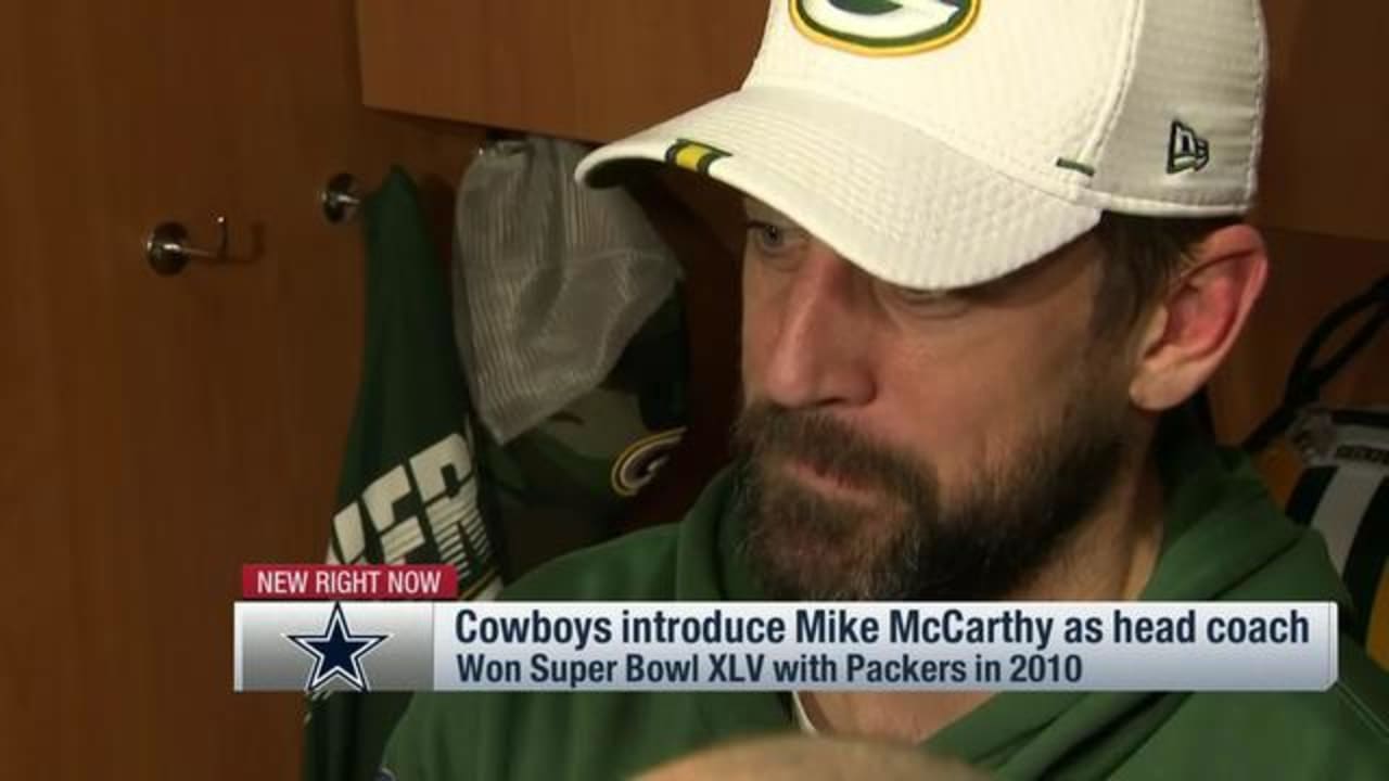 Aaron Rodgers reacts to Cowboys hiring Mike McCarthy Aaron Rodgers reacts to Cowboys hiring Mike McCarthy