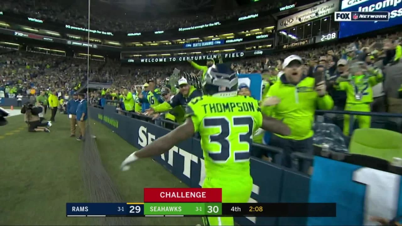 Tedric Thompson is HYPED celebrating with fans after crucial interception
