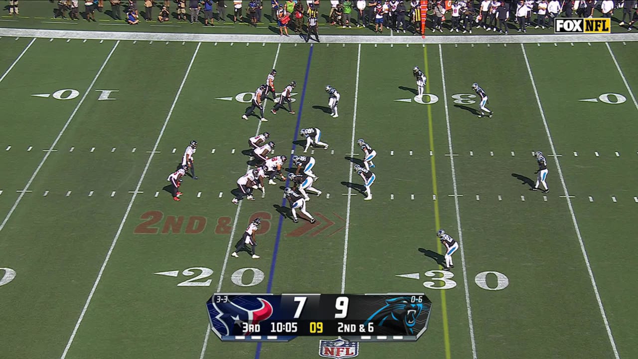 Carolina Panthers defensive back Donte Jackson strips Texan to force ...