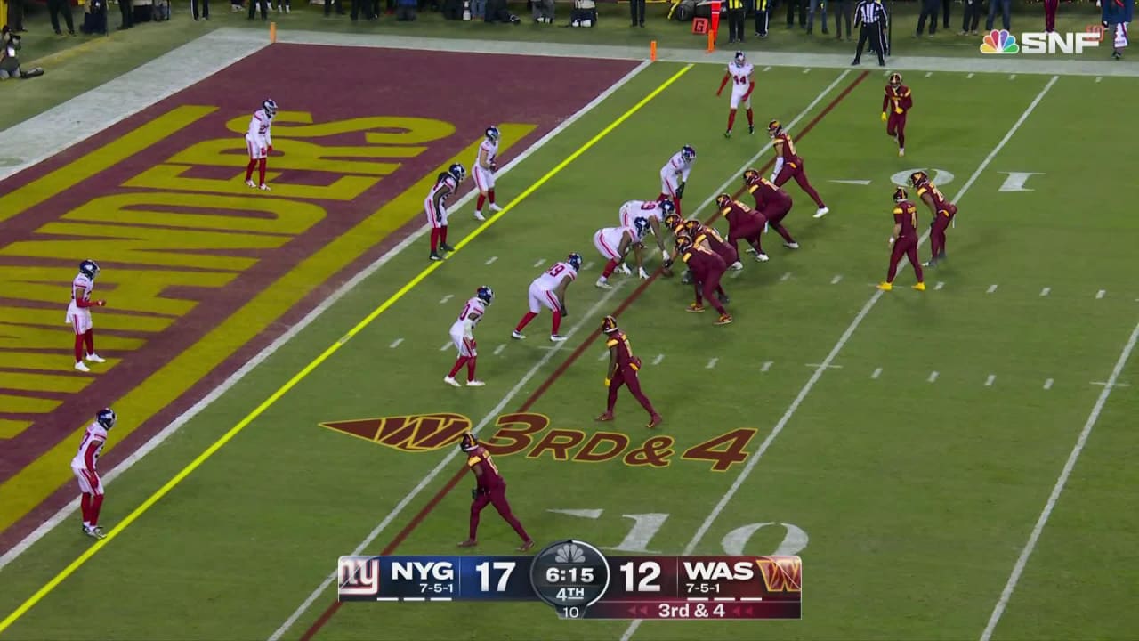 New York Giants nose tackle Dexter Lawrence's strip-sack on Heinicke ...