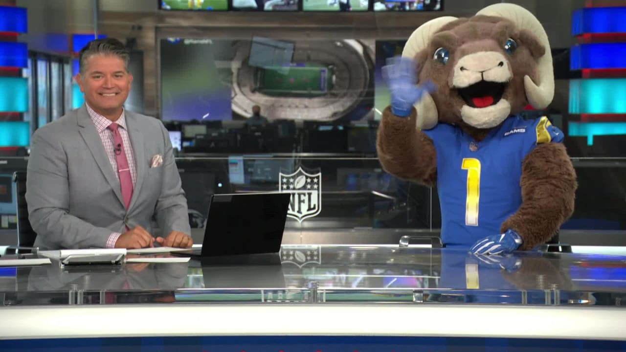 Los Angeles Rams mascot joins NFL Media's Omar Ruiz on 'NFL Now'