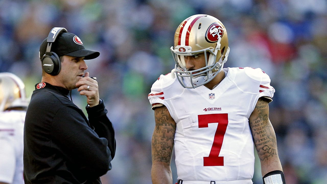 Jim Harbaugh: Colin Kaepernick still a 'great player'
