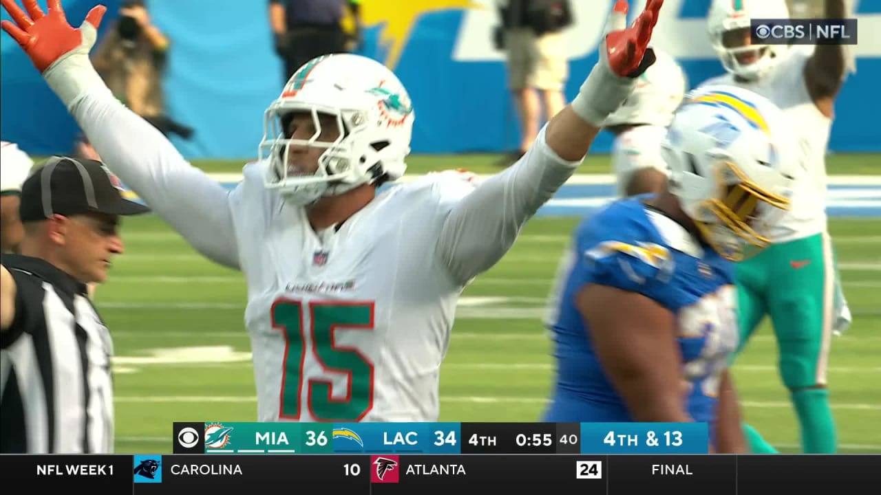 Linebacker Jaelan Phillips secures Miami Dolphins' win vs. Los Angeles ...