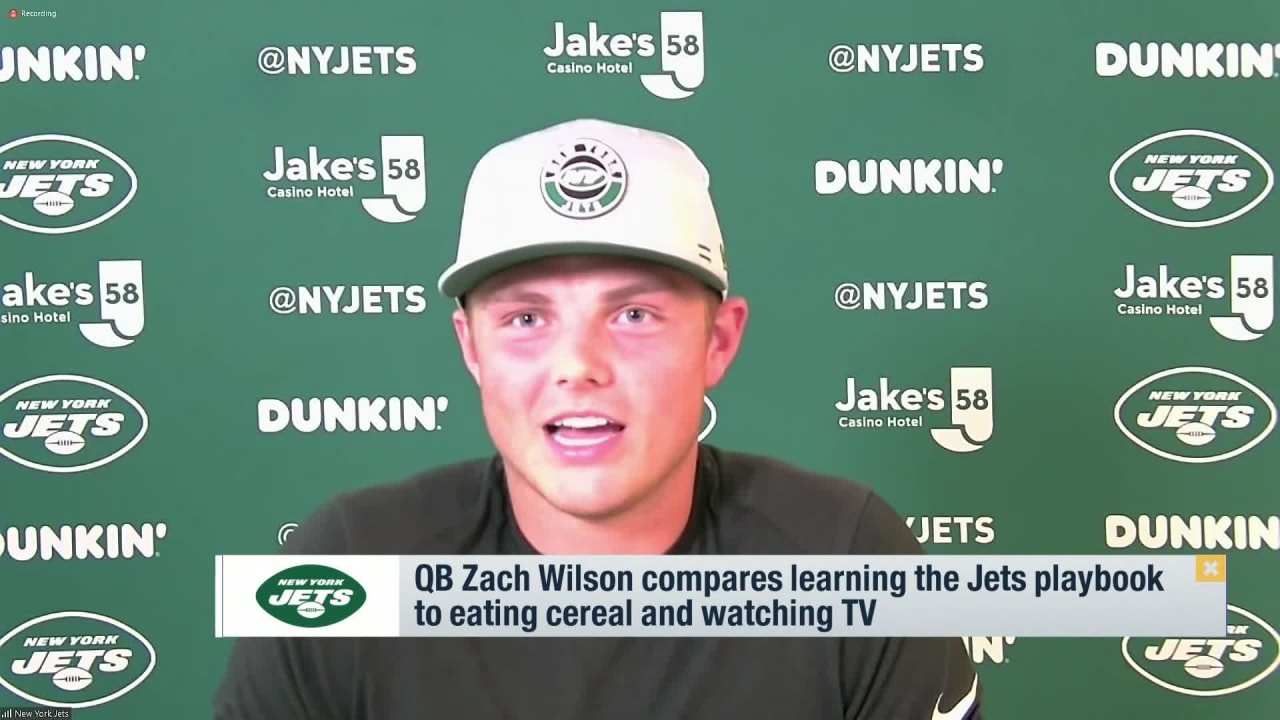 New York Jets rookie QB Zach Wilson on learning Jets playbook: 'It's going to be a process'