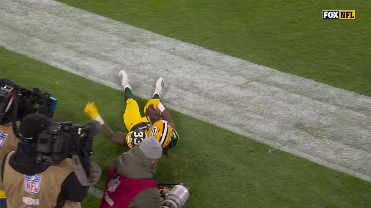 Green Bay Packers running back Aaron Jones hits Beast Mode celebration ...