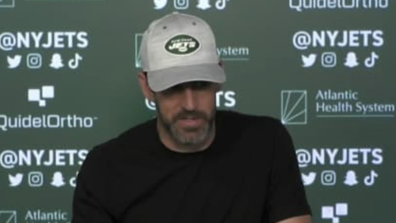 New York Jets quarterback Aaron Rodgers on wide receiver Garrett Wilson ...