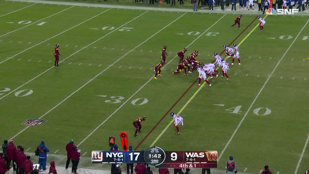 Washington Commanders down New York Giants kicker Tress Way's 65-yard ...