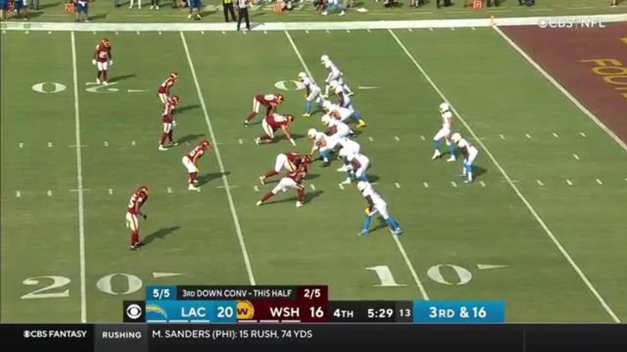 Los Angeles Chargers quarterback Justin Herbert uncorks third-and-16 ... Los Angeles Chargers quarterback Justin Herbert uncorks third-and-16 ...