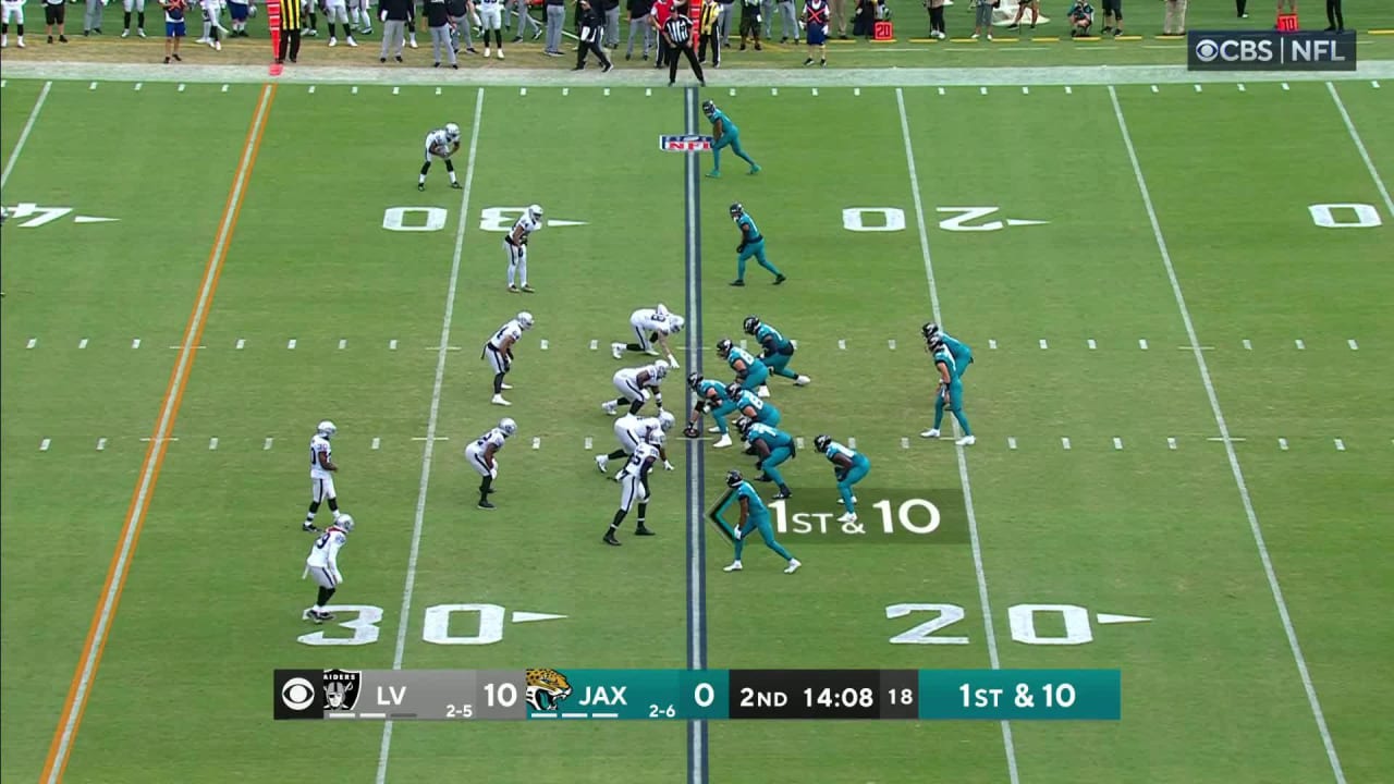 Las Vegas Raiders cornerback Rock Ya-Sin throws Jacksonville Jaguars ...