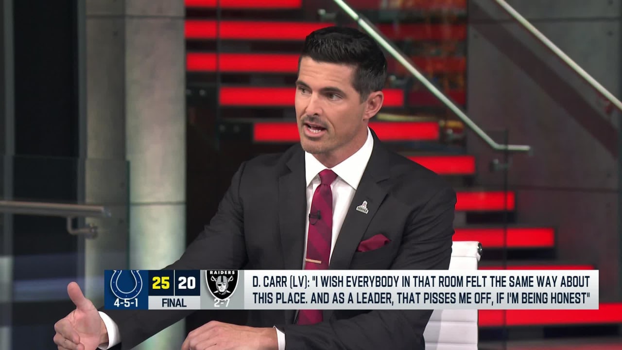 NFL Network's David Carr reacts to brother Las Vegas Raiders ...