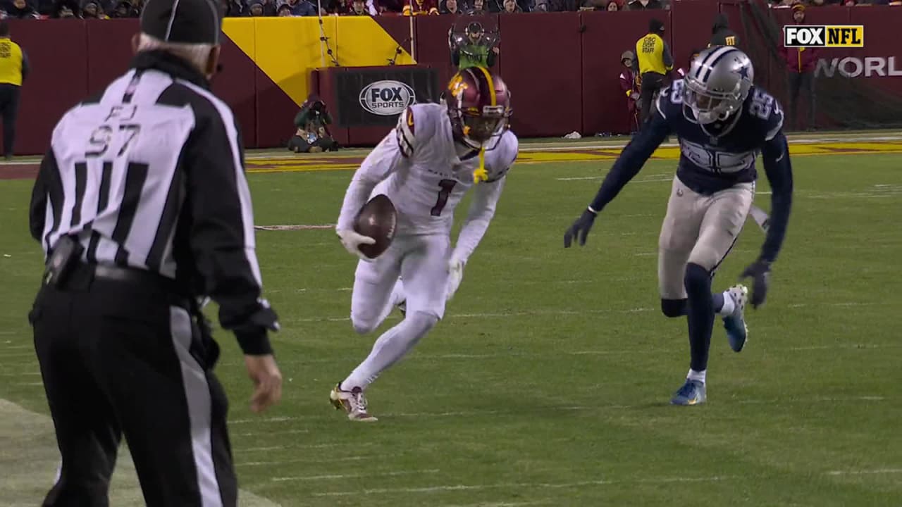 Washington Commanders wide receiver Jahan Dotson turns on the speed for ...