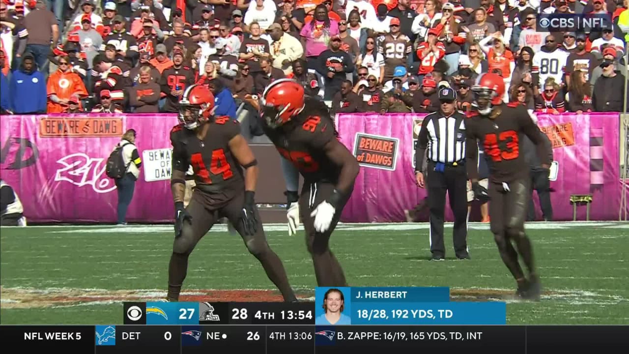 Los Angeles Chargers running back Austin Ekeler burns Cleveland Browns ...