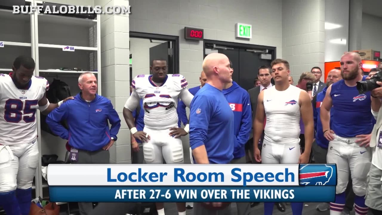 Sean McDermott in Buffalo Bills' locker room: 'You earned this thing'
