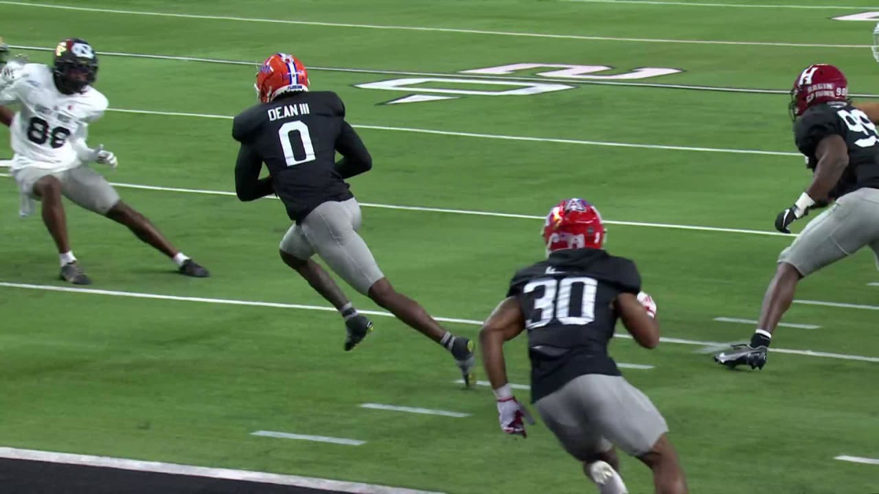 Florida Gators safety Trey Dean III nabs a red-zone interception on a ...