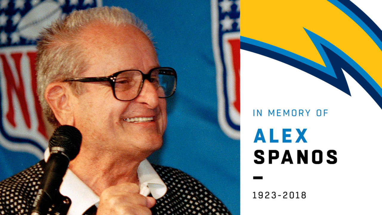 Chargers patriarch Alex Spanos dies at age 95