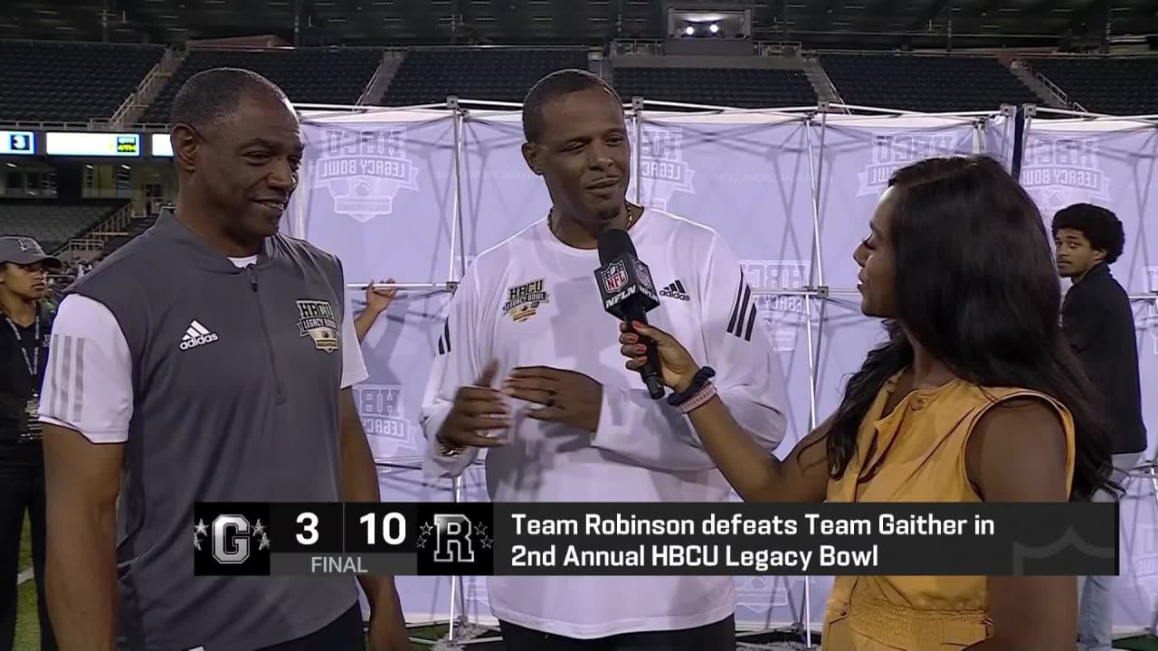 Team Robinson coaches Eric Dooley and Chennis Berry talk winning the 2023 HBCU Legacy Bowl.