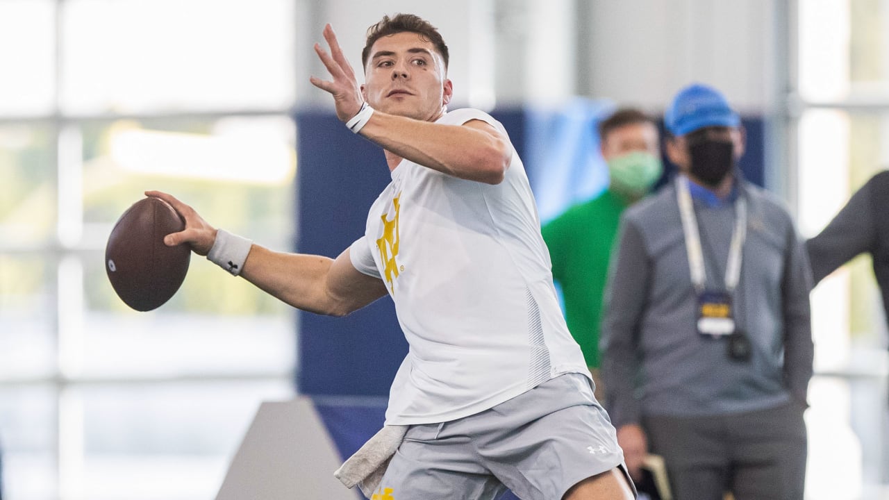 Notre Dame Fighting Irish quarterback Ian Book's pro day highlights