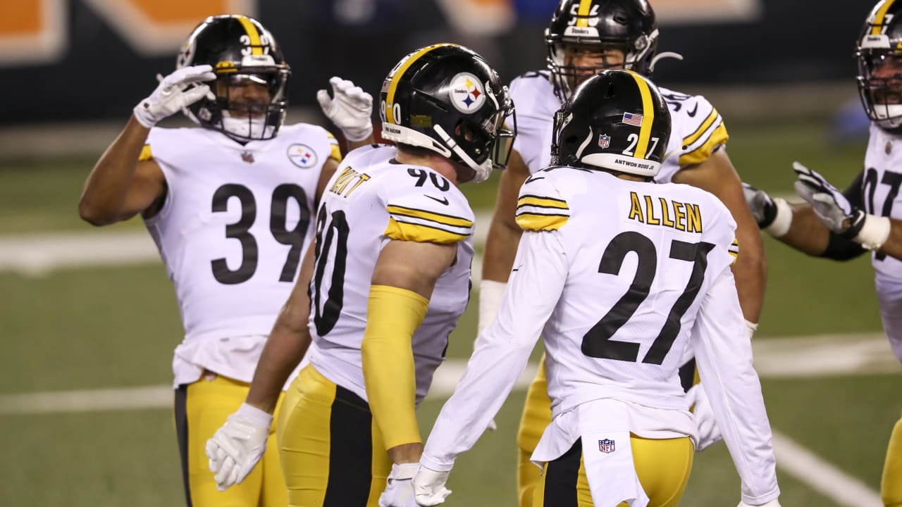 Pittsburgh Steelers outside linebacker T.J. Watt, Alex Highsmith ...