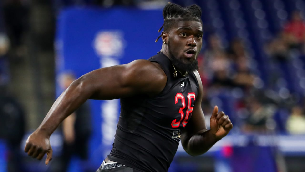 Defensive end David Ojabo's 2022 NFL Scouting Combine workout