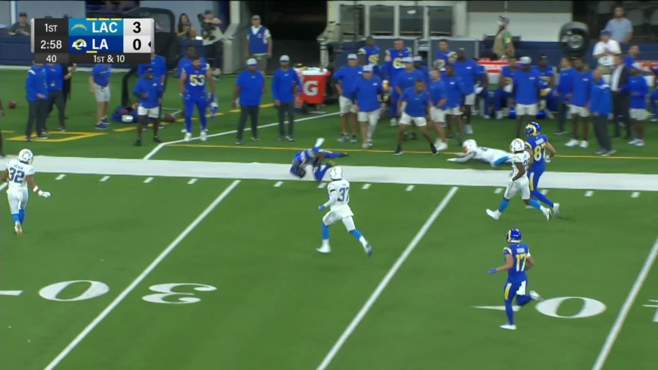 Los Angeles Rams wide receiver Tutu Atwell turns on the jets for long ...