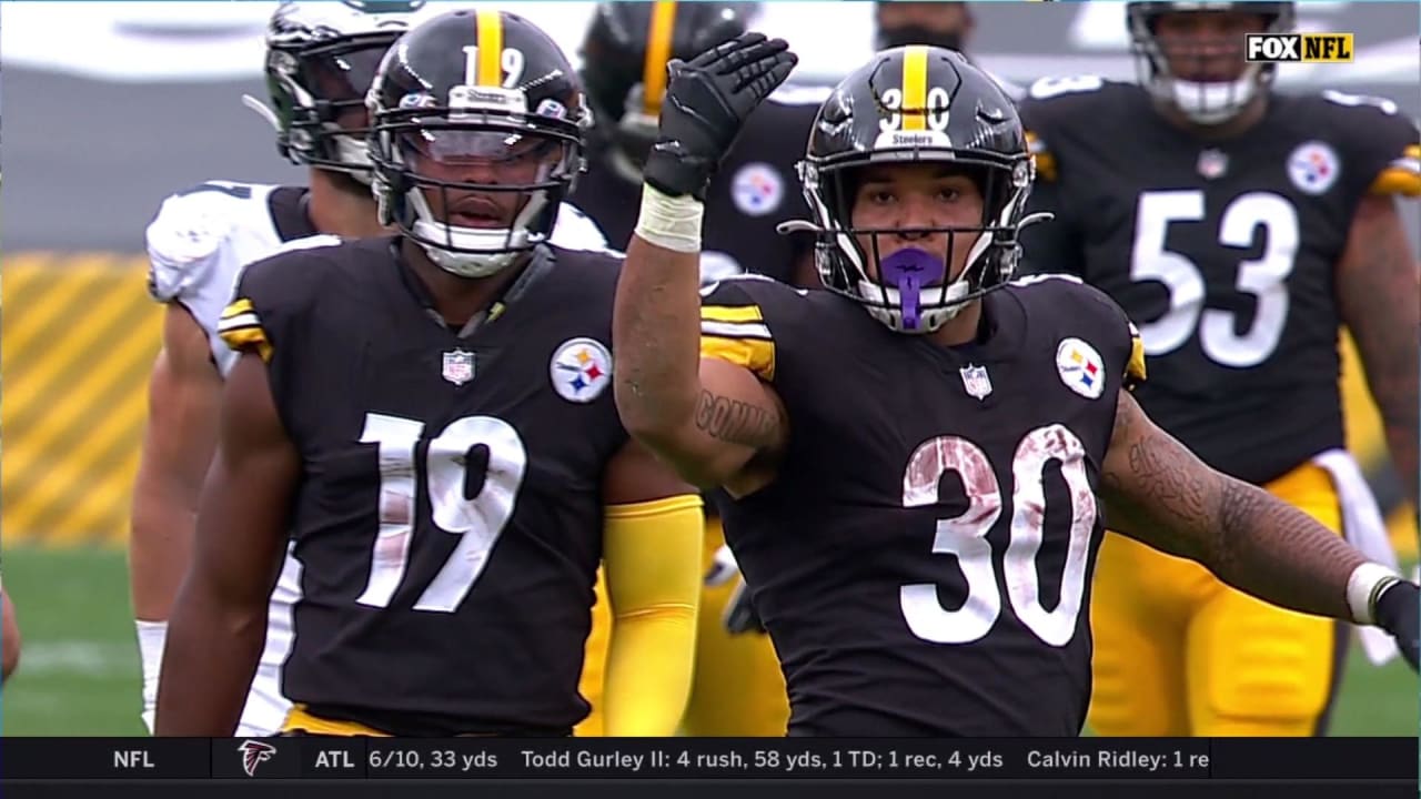 Pittsburgh Steelers running back James Conner finds wide-open lane for ...