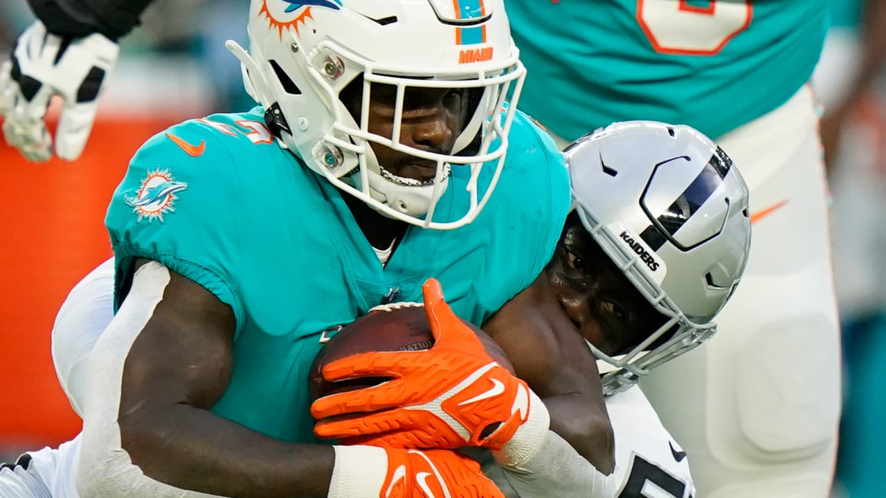 Las Vegas Raiders linebacker Darien Butler blows up Miami Dolphins ...