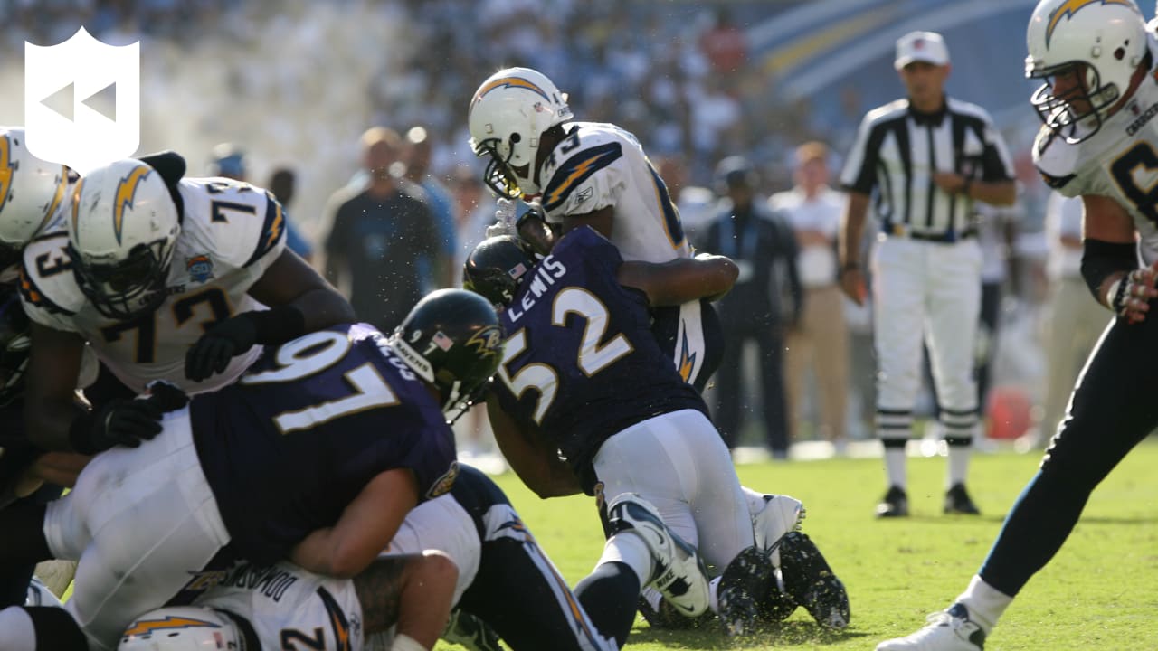 Baltimore Ravens linebacker Ray Lewis' game-winning tackle vs. Chargers ...