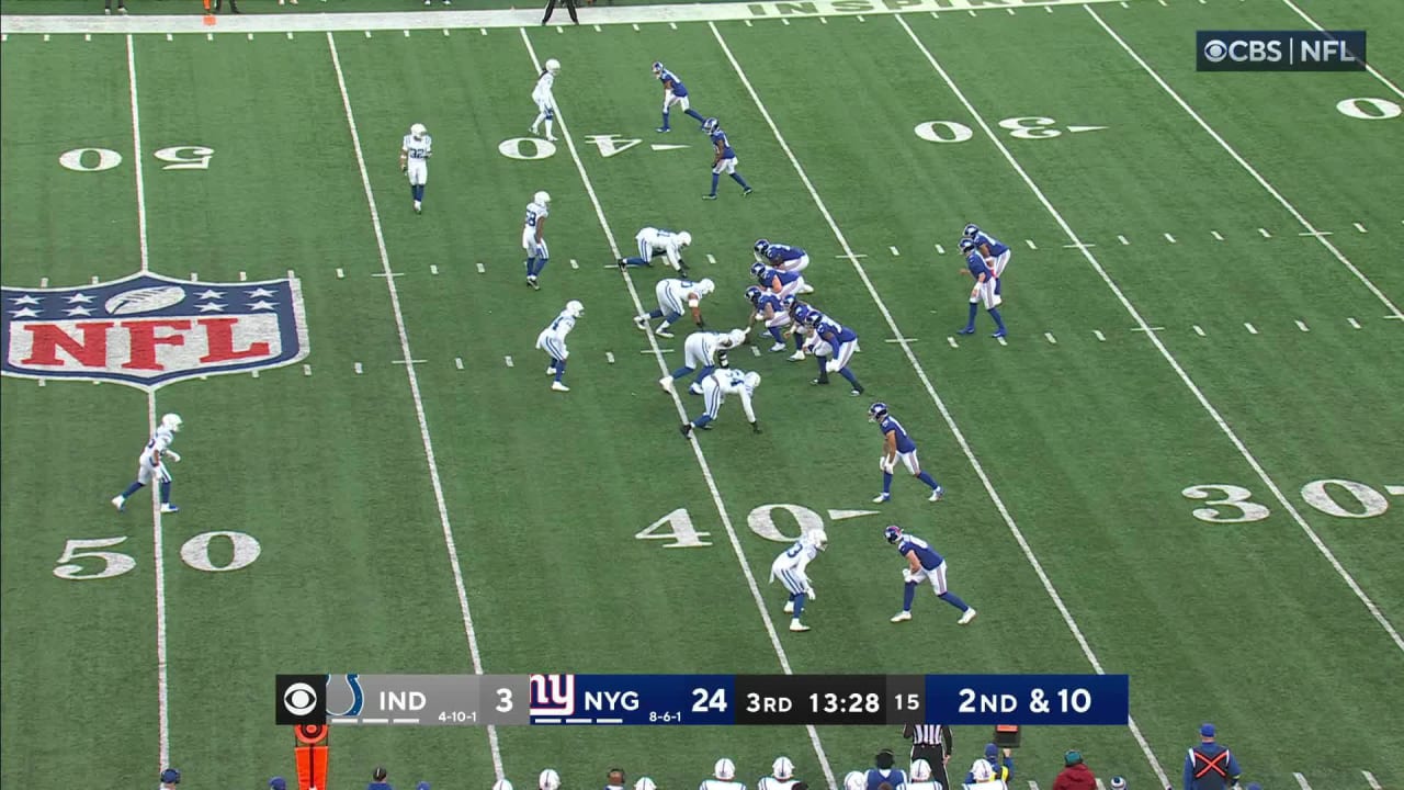 New York Giants wide receiver Richie James takes quarterback Daniel ...