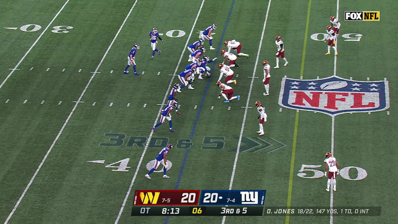 Washington Commanders defensive tackle Daron Payne hunts Daniel Jones ...