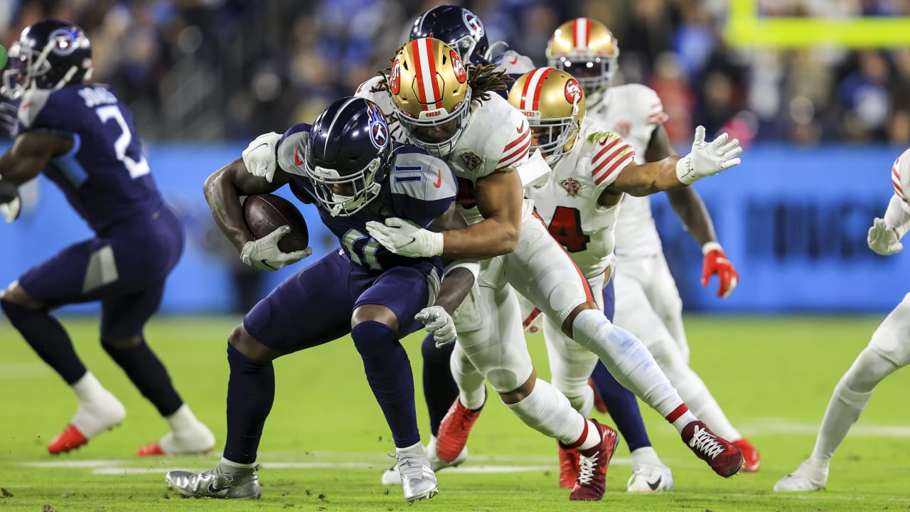 San Francisco 49ers linebacker Fred Warner submits tackle-of-the-year ...