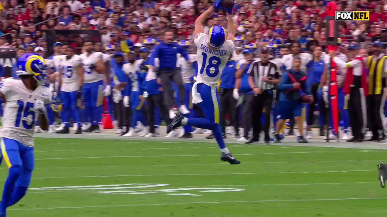Los Angeles Rams wide receiver Ben Skowronek reminds the Arizona ...