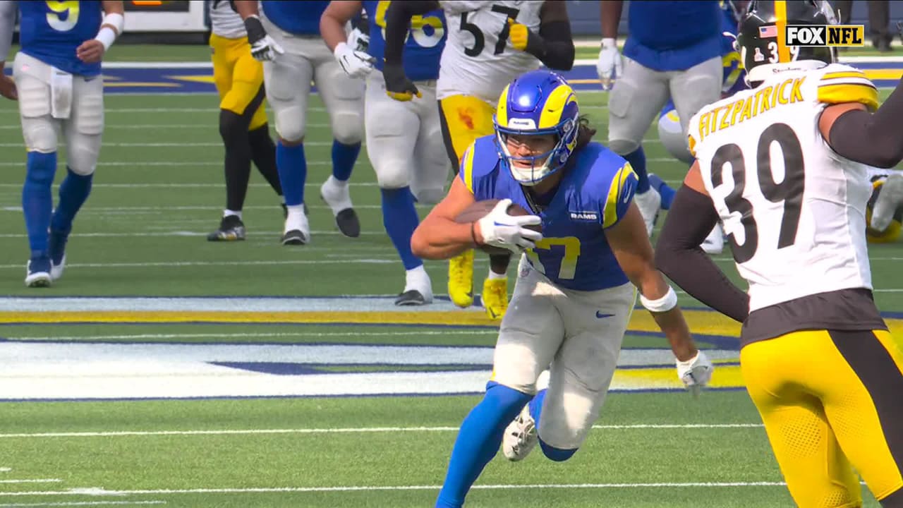 Los Angeles Rams wide receiver Puka Nacua's sliding catch goes for a 22 ...