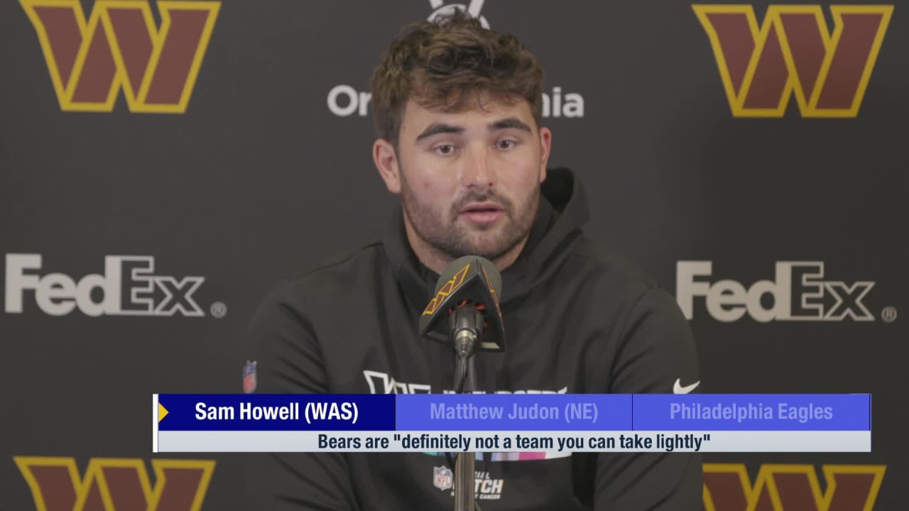 Washington Commanders quarterback Sam Howell: 'Chicago Bears are ...