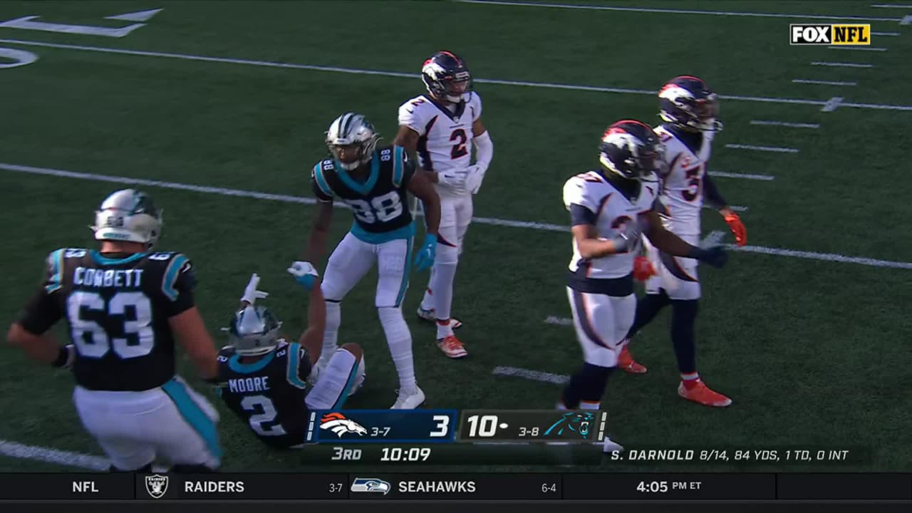 Carolina Panthers wide receiver D.J. Moore's curl route beats Denver ...