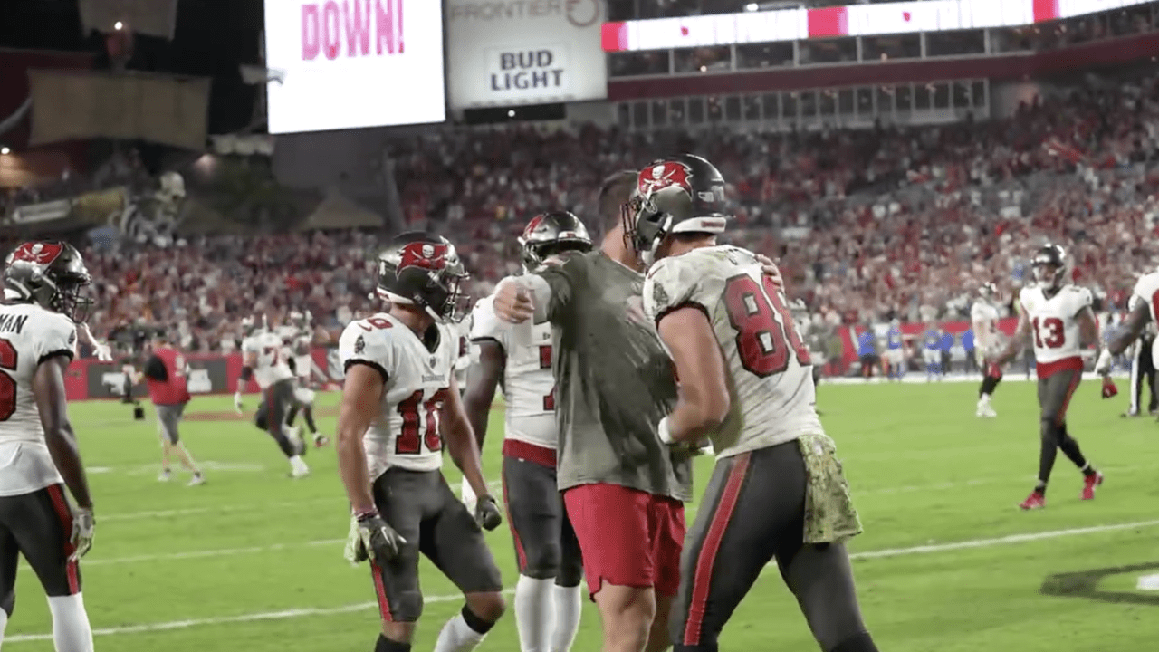 Field view of Tampa Bay Buccaneers quarterback Tom Brady's game-winning ...