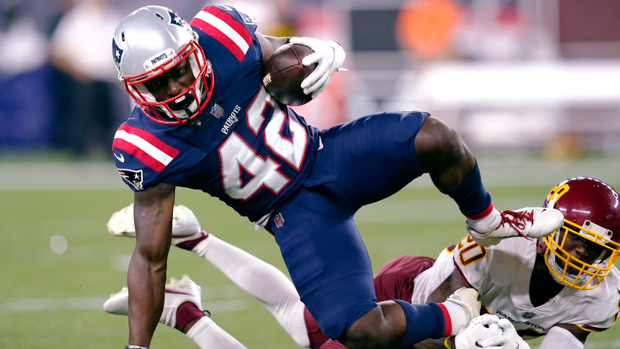 5-foot-6 New England Patriots running back J.J. Taylor shows ...