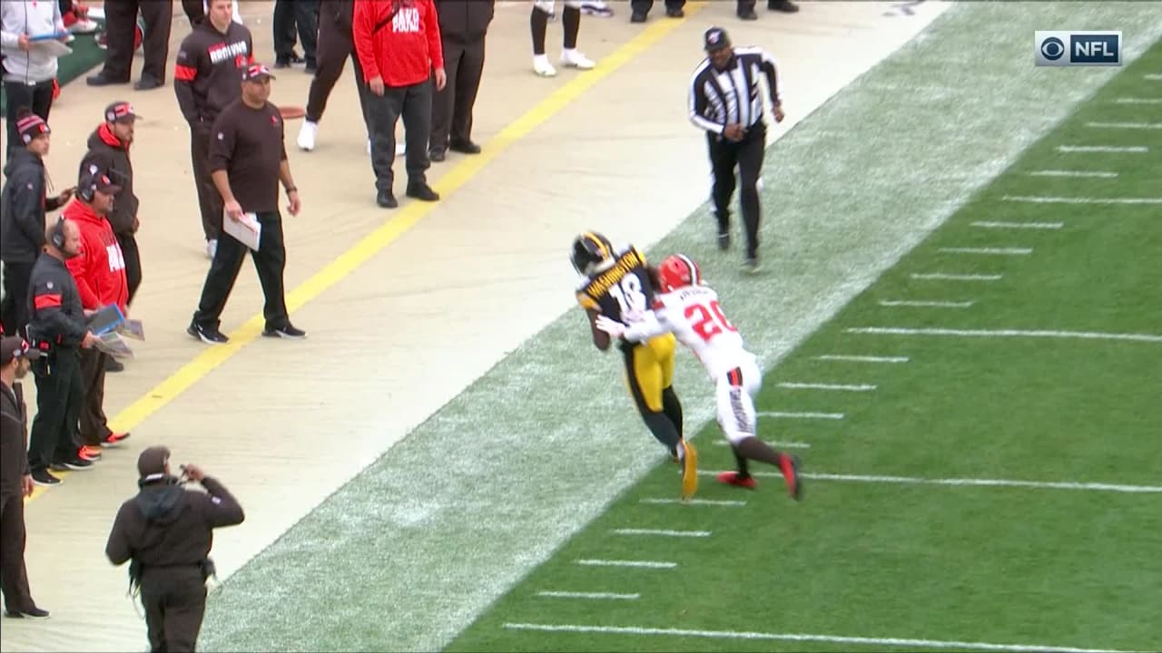 James Washington makes incredible 31-yard toe-drag catch