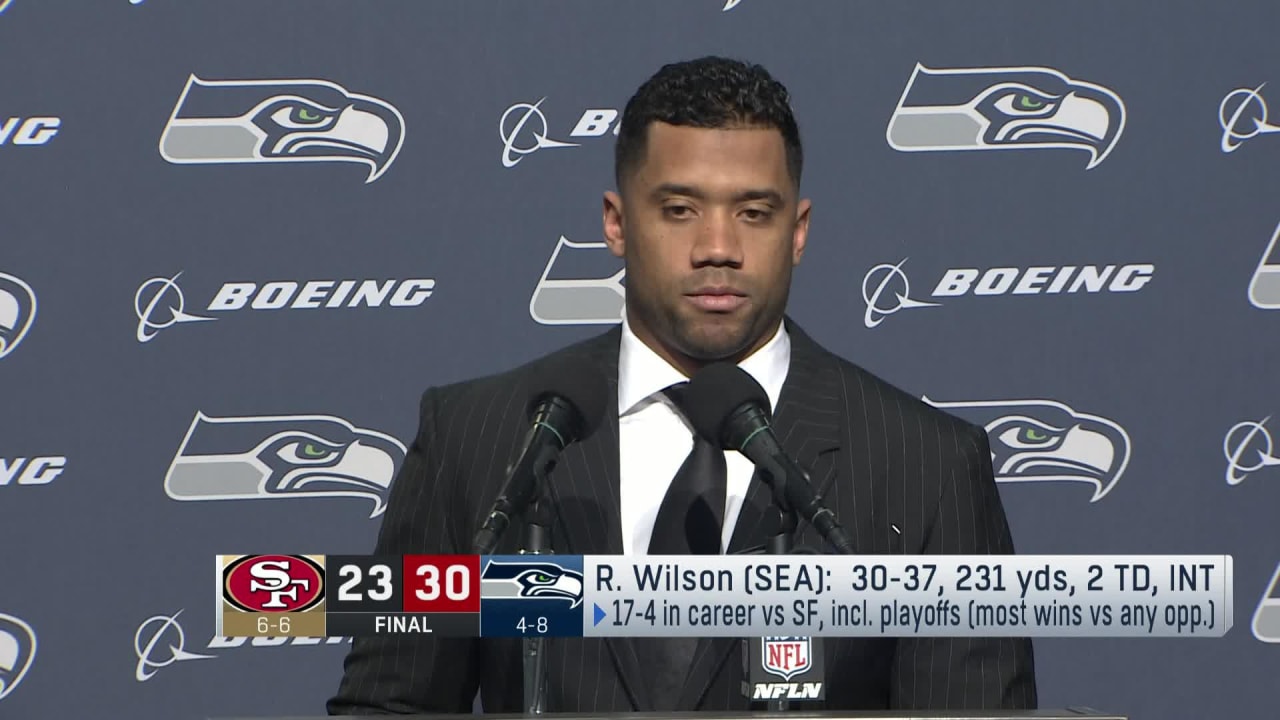Seattle Seahawks quarterback Russell Wilson reacts to winning 'crazy ...