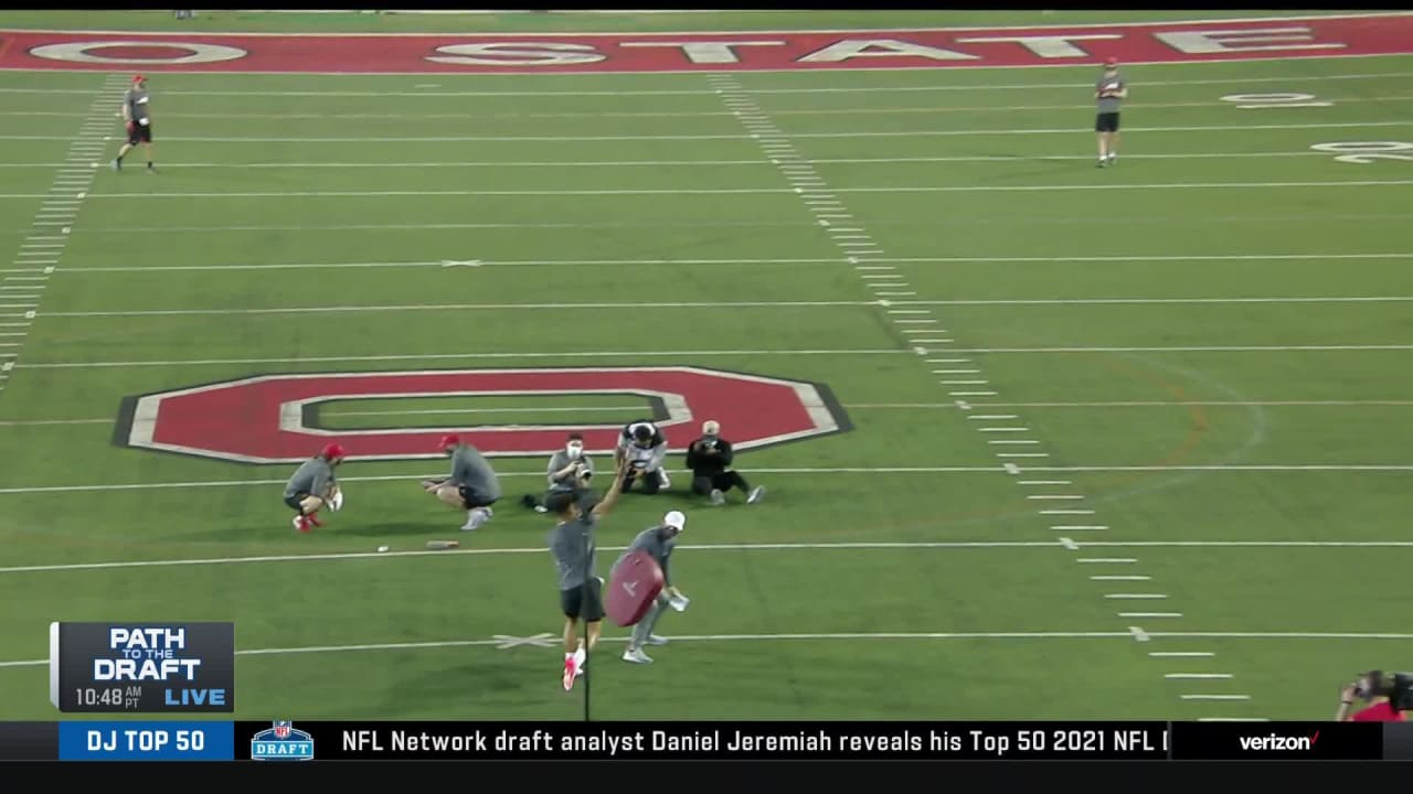 Ohio State Buckeyes quarterback Justin Fields rips frozen rope over the ...