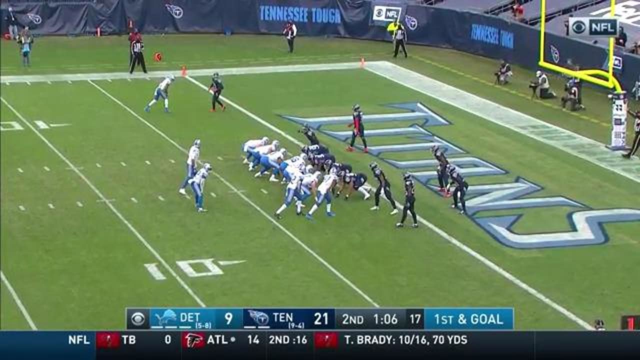 Detroit Lions running back D'Andre Swift shows excellent patience on a touchdown surge