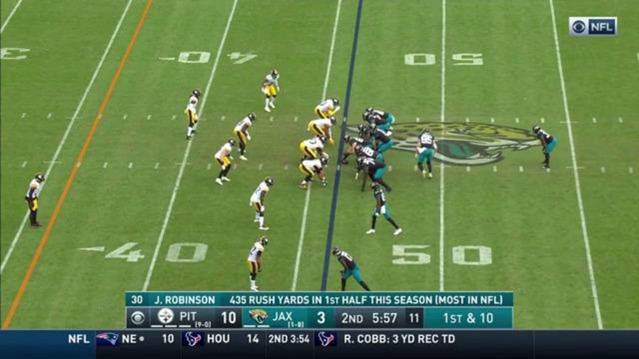 Jacksonville Jaguars running back James Robinson clears Pittsburgh ...