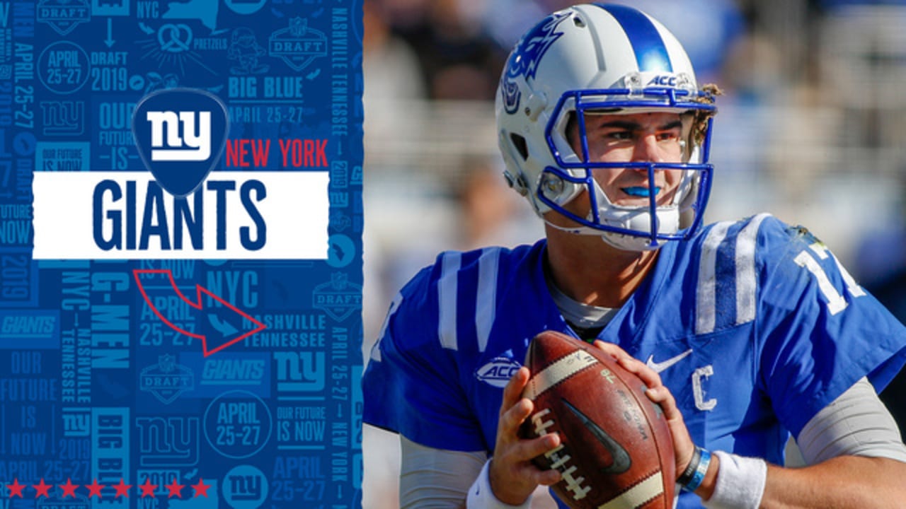 New York Giants select Duke quarterback Daniel Jones No. 6 in the 2019 ...