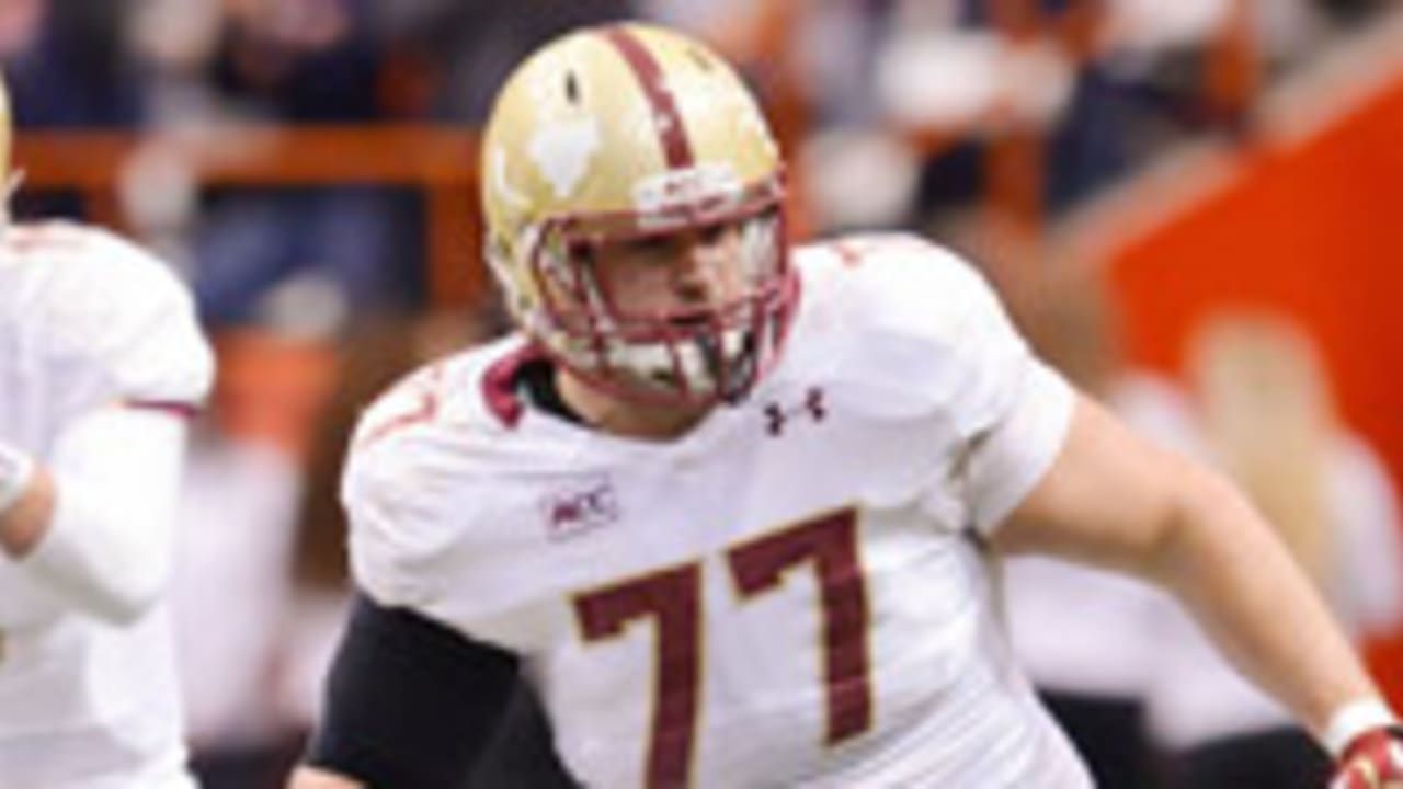 Boston College OL Matt Patchan playing catch-up at Senior Bowl