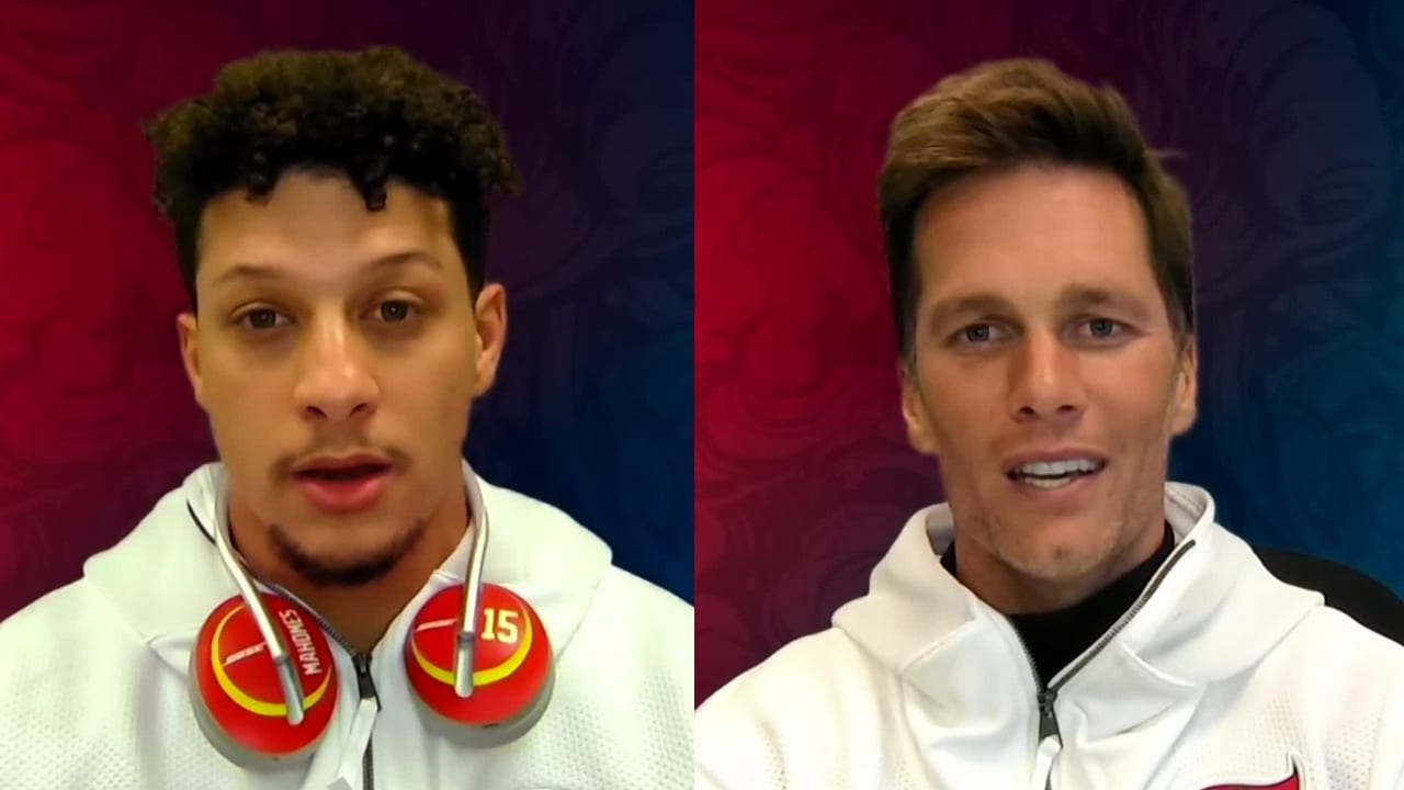 Tom Brady, Patrick Mahomes exude mutual respect on 'Super Bowl Opening Night'