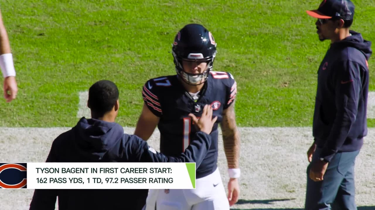 Numbers behind Chicago Bears Tyson Bagent’s first pass TD | Next Gen Stats